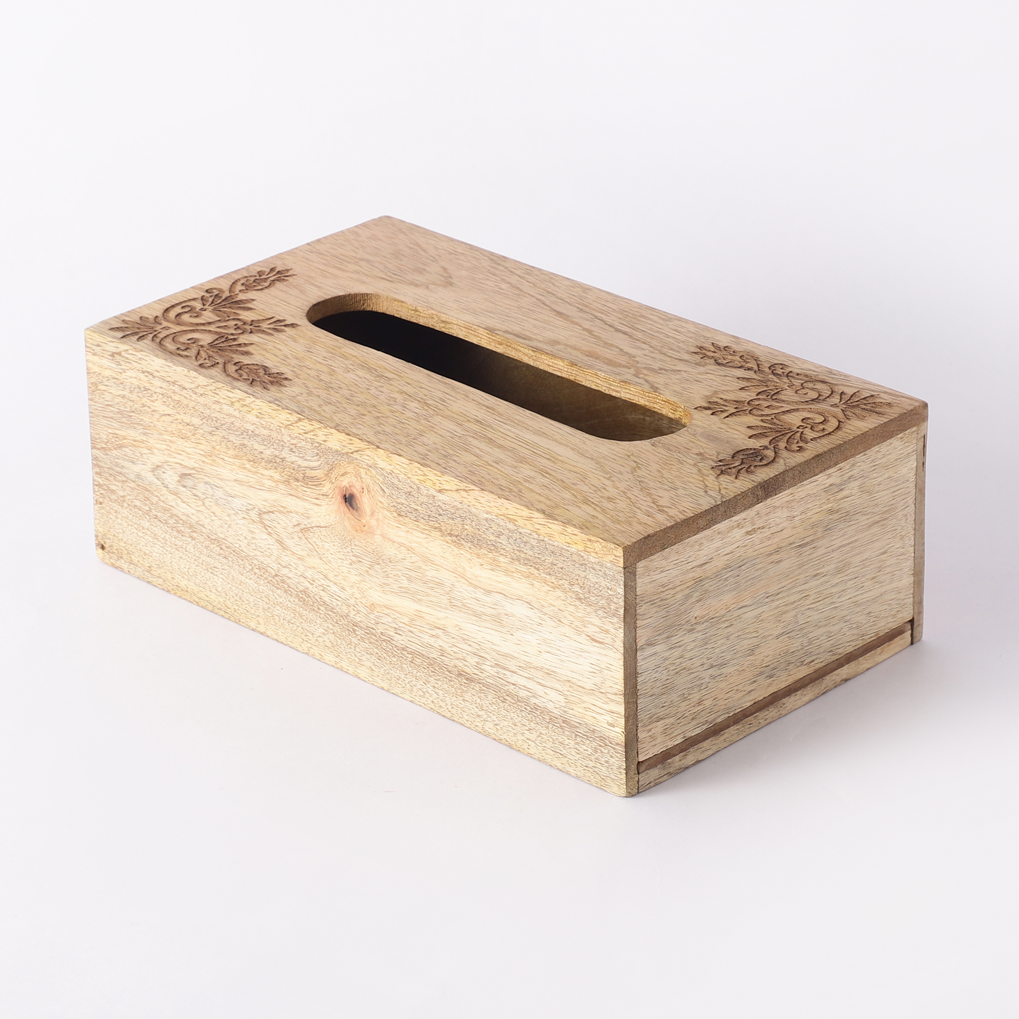 Wooden Tissue Holder- Natural - House of Mishka